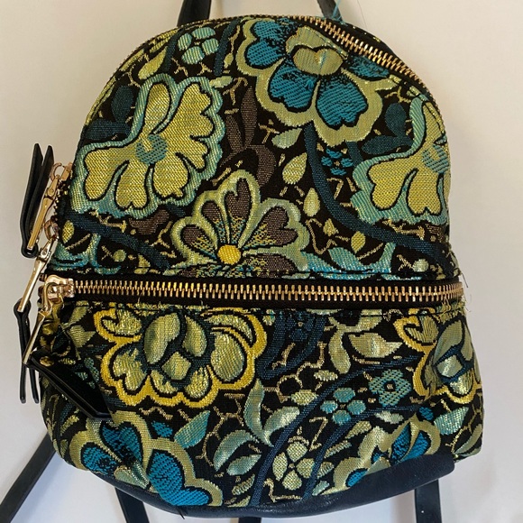 Steve Madden | Bags | Steve Madded Green And Blue Floral Backpack ...